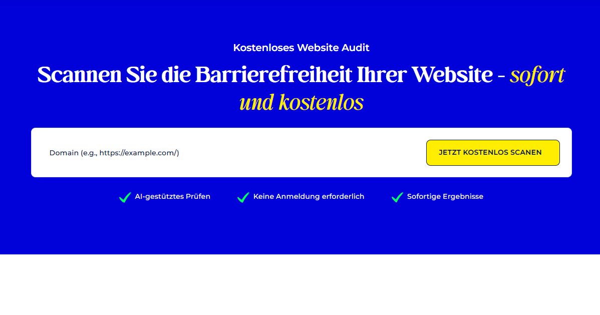 Free Accessibility Checker: Instant ADA & WCAG Website Scan